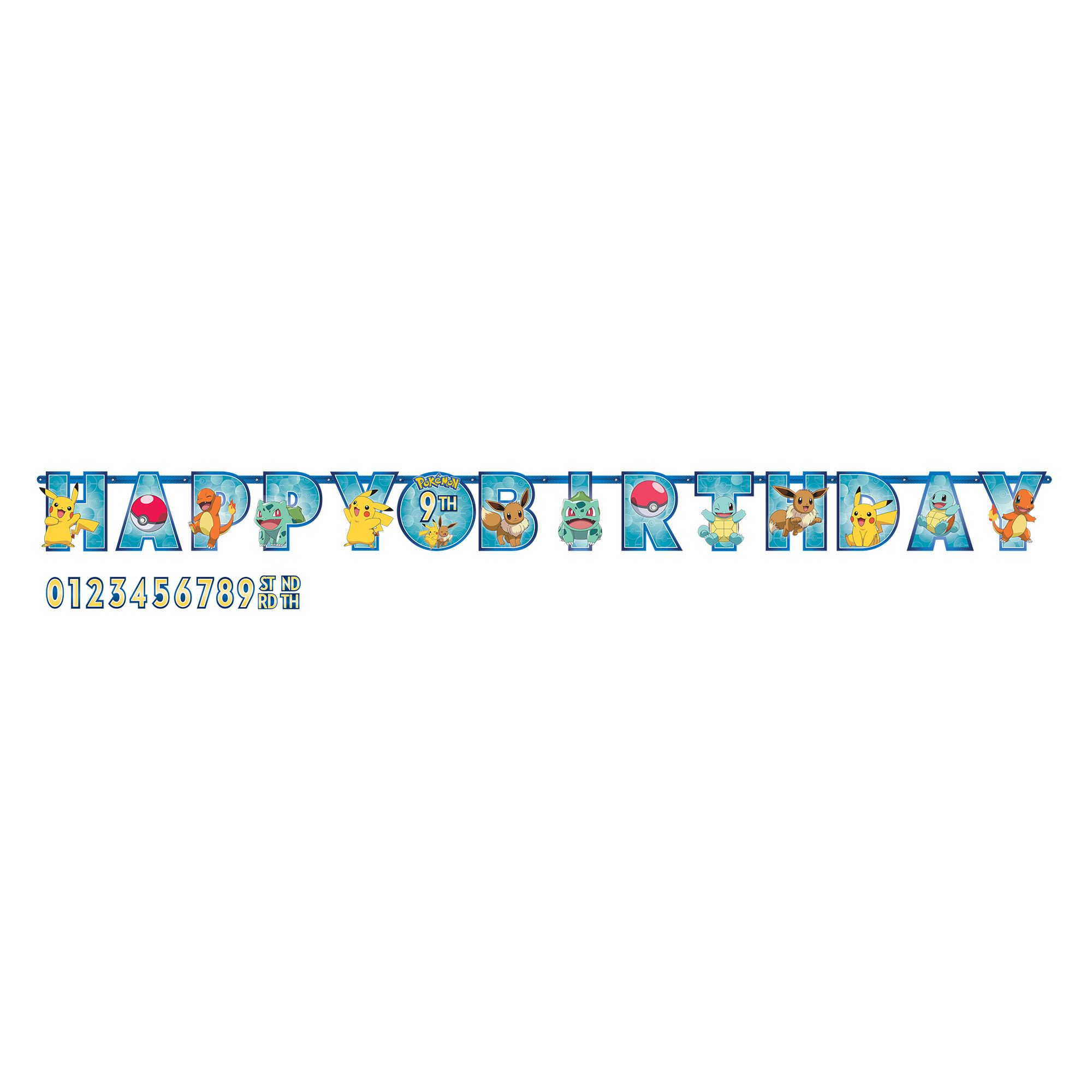 Pokemon Jumbo Letter Banner Kit - The Party Warehouse