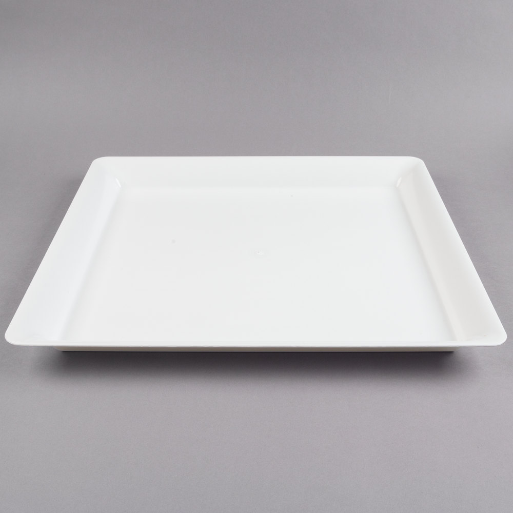 18 X 18In White Square Tray – Each - The Party Warehouse